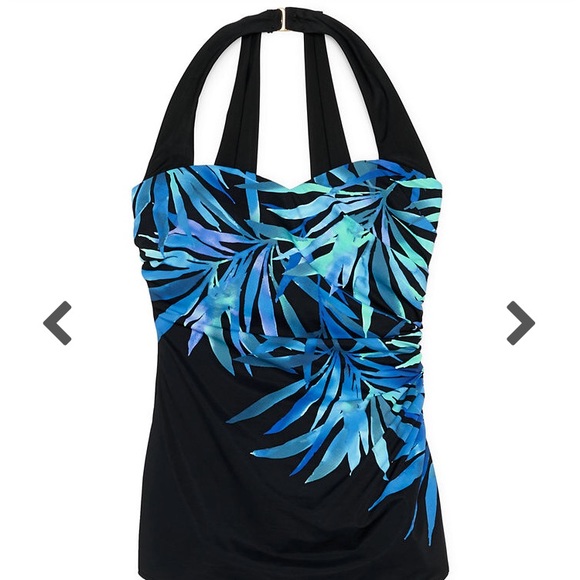Lands' End | Swim | Womens Slender Tunic Swimsuit With Tummy Control ...